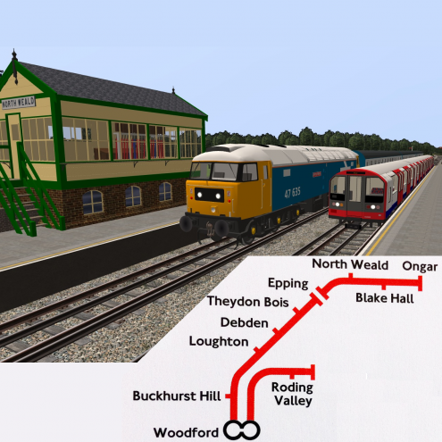 Metro simulator EOR & Central Line - route - SimTopia